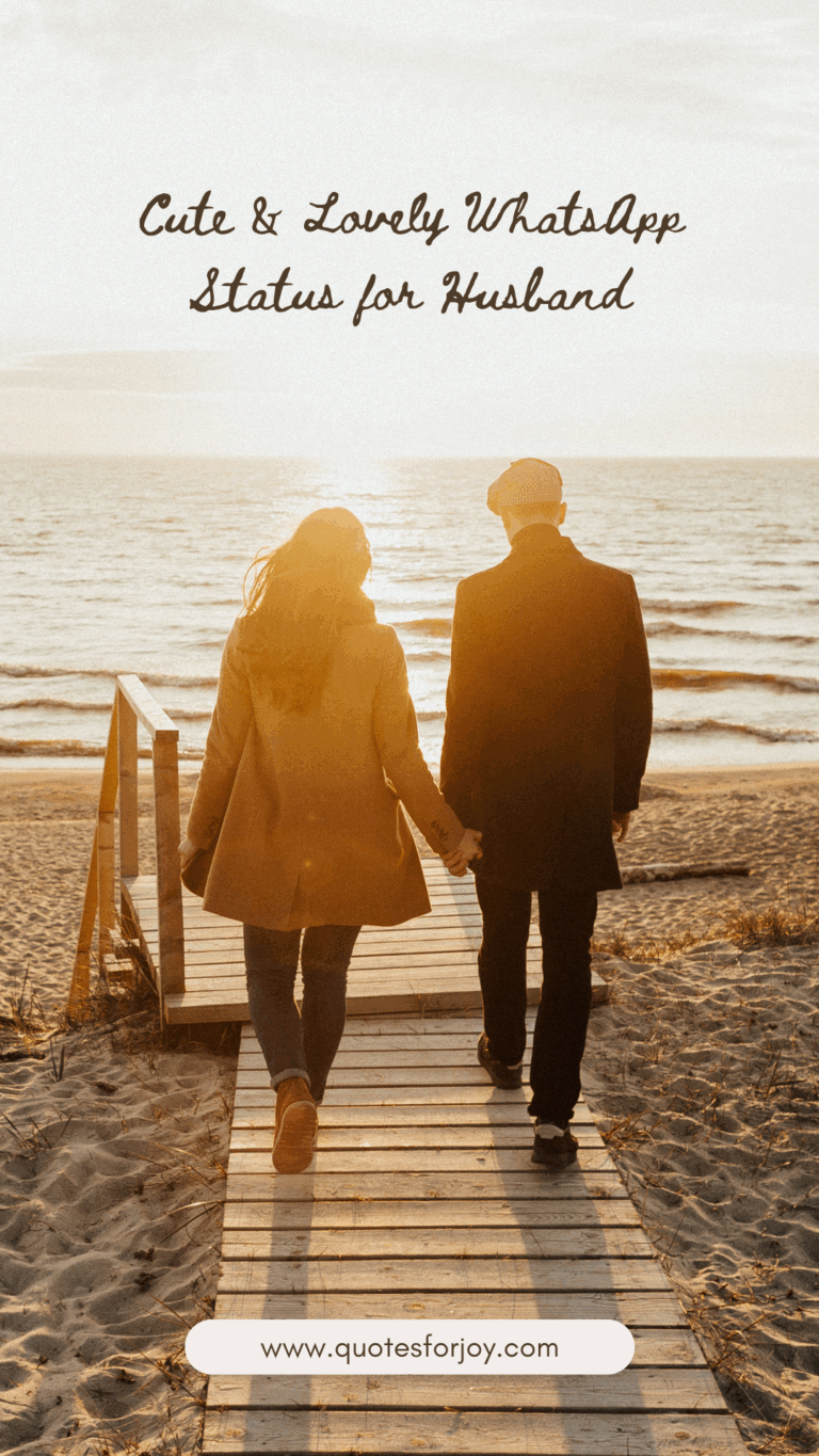 Cute & Lovely WhatsApp Status for Husband With Images